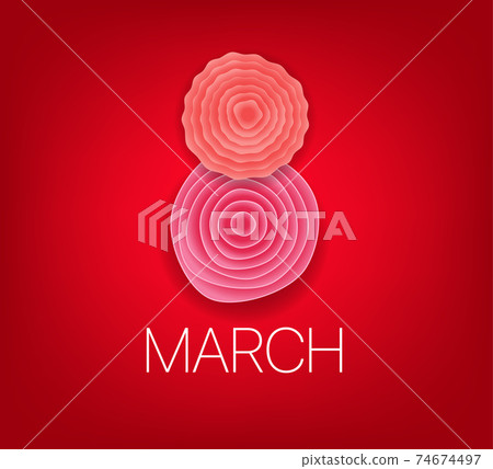Happy 8th of March. Greeting card layout - Stock Illustration [74674497 ...