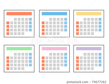 Calendar no numbers 31 days - Stock Illustration [74677262] - PIXTA