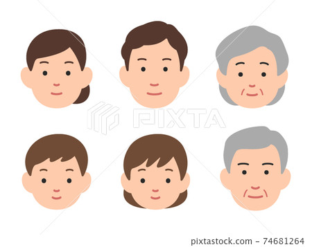 3rd generation family face icon - Stock Illustration [74681264] - PIXTA