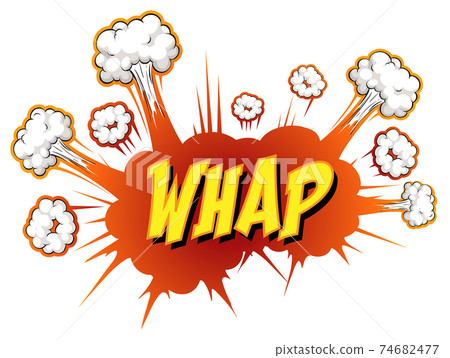 Comic speech bubble with whap text - Stock Illustration [74682477] - PIXTA