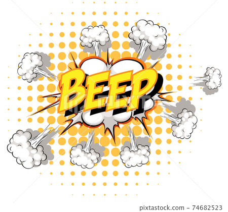 Comic speech bubble with beep text - Stock Illustration [74682523] - PIXTA