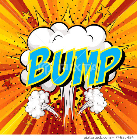 Word Bump on comic cloud explosion background - Stock Illustration ...