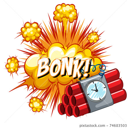Comic speech bubble with bonk text - Stock Illustration [74683503] - PIXTA