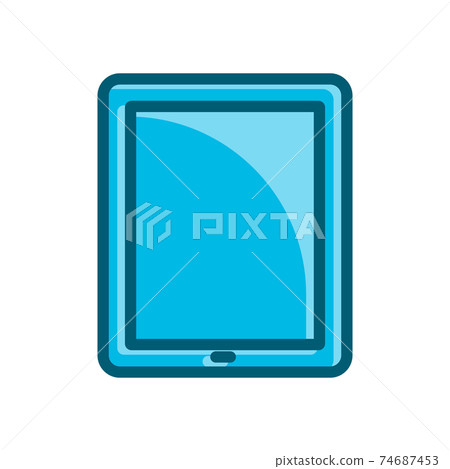 tablet blue icon vector illustration isolated... - Stock Illustration ...