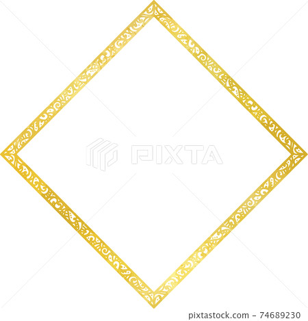 Gold rhombus frame vector material - Stock Illustration [74689230] - PIXTA