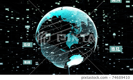 Global data science technology and computer... - Stock Illustration ...
