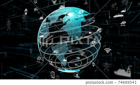 Digital smart transport technology abstract - Stock Illustration ...