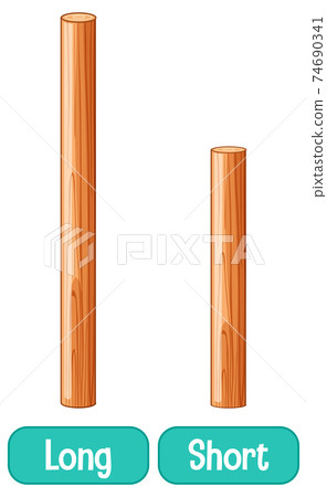 Opposite adjectives words with long and short - Stock Illustration ...