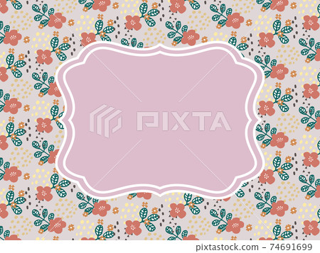 Girly floral frame - Stock Illustration [74691699] - PIXTA
