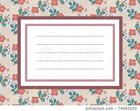 Girly floral letter frame - Stock Illustration [74692050] - PIXTA