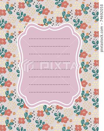 Girly floral letter frame - Stock Illustration [74692058] - PIXTA
