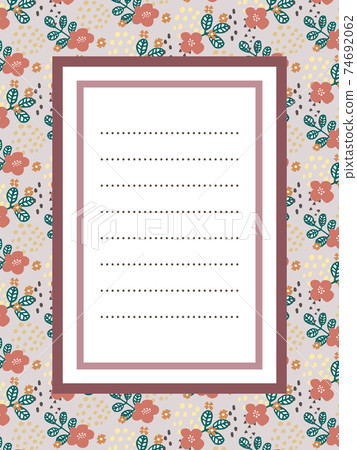 Girly floral letter frame - Stock Illustration [74692062] - PIXTA