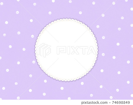 Round frame like a pearl necklace and lavender... - Stock Illustration ...