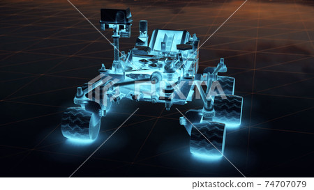 CURIOSITY Mars Rover from front - Stock Illustration [74707079] - PIXTA