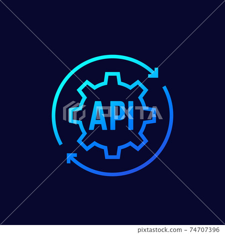 api technology icon for apps and web-插圖素材 [74707396] - PIXTA圖庫