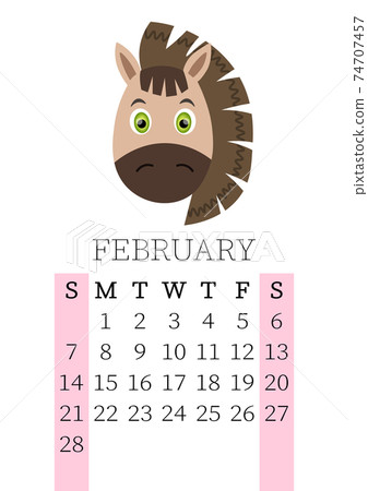 Calendar 2021. Monthly calendar for February... - Stock Illustration ...