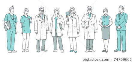 Person illustration medical worker whole body... - Stock Illustration ...