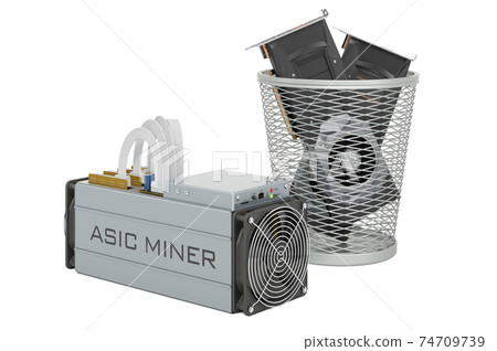 ASIC miner and video card GPU in garbage bin....-插圖素材 [74709739] - PIXTA圖庫