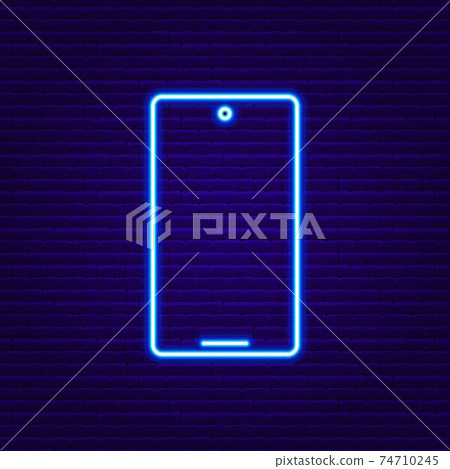 Neon Phone Sign - Stock Illustration [74710245] - PIXTA