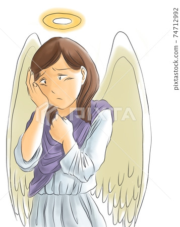 Angel worried - Stock Illustration [74712992] - PIXTA