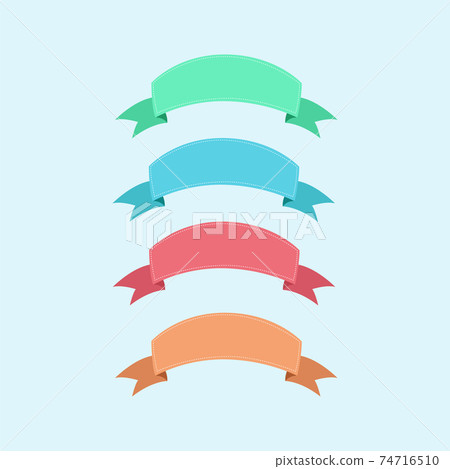 set of Pastel color ribbons - Stock Illustration [74716510] - PIXTA