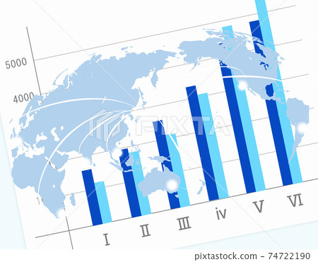 World Map Bar Graph Growth Development Economy... - Stock Illustration ...
