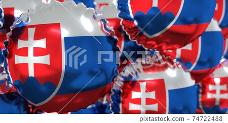 Balloons with flag of Slovakia. Holiday... - Stock Illustration ...