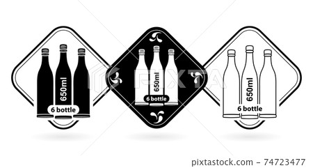 illustration of a bottle liters icon. with... - Stock Illustration ...