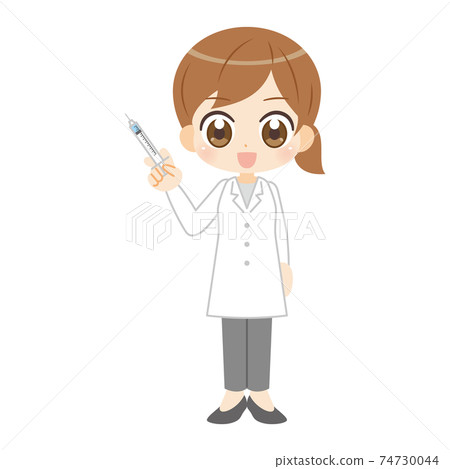 Anime-style character of a doctor with a syringe - Stock Illustration ...