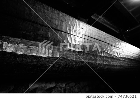 Traces of old castle beams and hatchets - Stock Photo [74730521] - PIXTA
