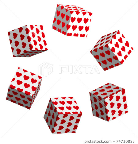 Cube heart - Stock Illustration [74730853] - PIXTA
