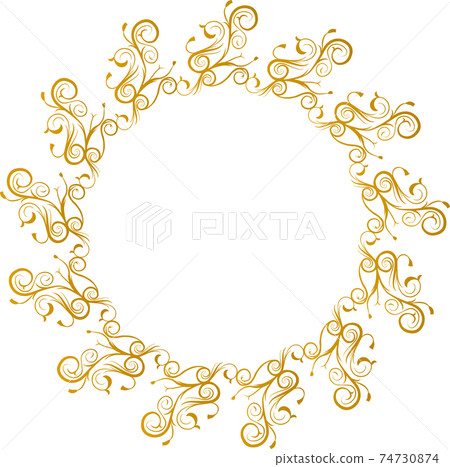 Fashionable circle calligraphy frame material - Stock Illustration ...