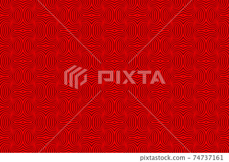 Striped abstract vector pattern - red - Stock Illustration [74737161 ...