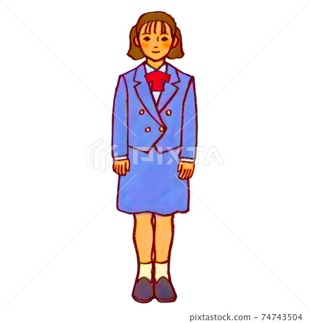 Illustration of a simple female student - Stock Illustration [74743504 ...