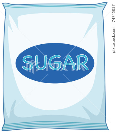 A pack of sugar on white background - Stock Illustration [74745037] - PIXTA