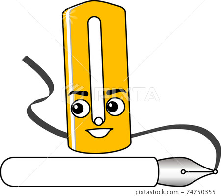 pen, pens, cartoon character - Stock Illustration [74750355] - PIXTA