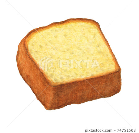 Simple pound cake hand-painted watercolor... - Stock Illustration ...