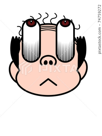 Bald deformed cute disgusting eyeball surprised... - Stock Illustration ...