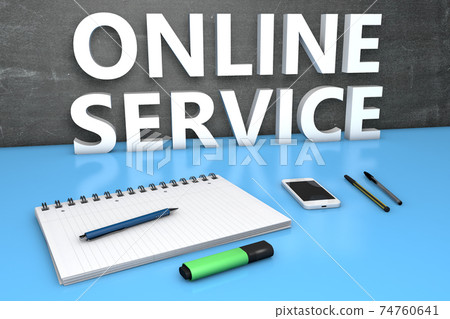 Online Service - Stock Illustration [74760641] - PIXTA