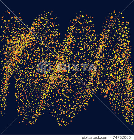 Abstract golden dots particles flowing wavy... - Stock Illustration ...