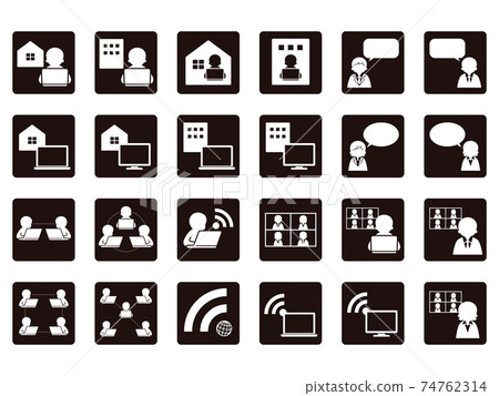 Remote work telework telework work icon - Stock Illustration [74762314 ...