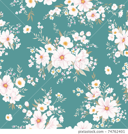 Seamless spring vector pattern 1 - Stock Illustration [74762401] - PIXTA