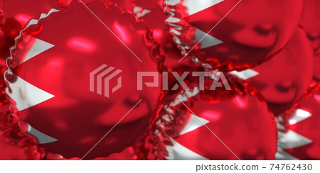 Foil balloons with national flag of Bahrain.... - Stock Illustration ...