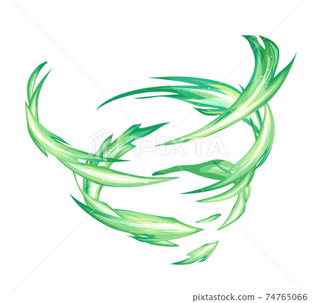 Wind attribute effect Wind tornado illustration - Stock Illustration ...
