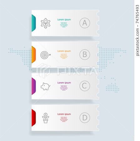 abstract vertical infographics 4 steps for... - Stock Illustration ...