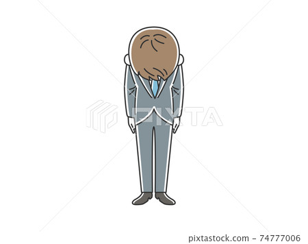 Illustration of a man apologizing - Stock Illustration [74777006] - PIXTA