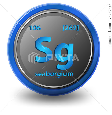 Seaborgium chemical element. Chemical symbol... - Stock Illustration ...