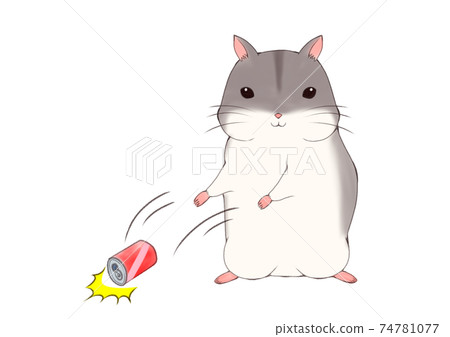 Hamster throwing away empty cans - Stock Illustration [74781077] - PIXTA