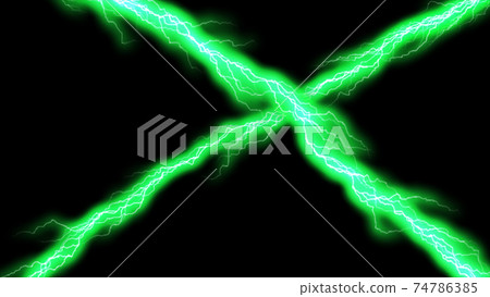 Electric shock green electric current lightning CG - Stock Illustration ...