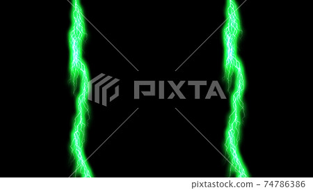 Electric shock green electric current lightning CG - Stock Illustration ...